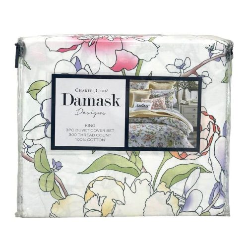 Charter Club Damask Designs Blossom King Duvet Cover Set