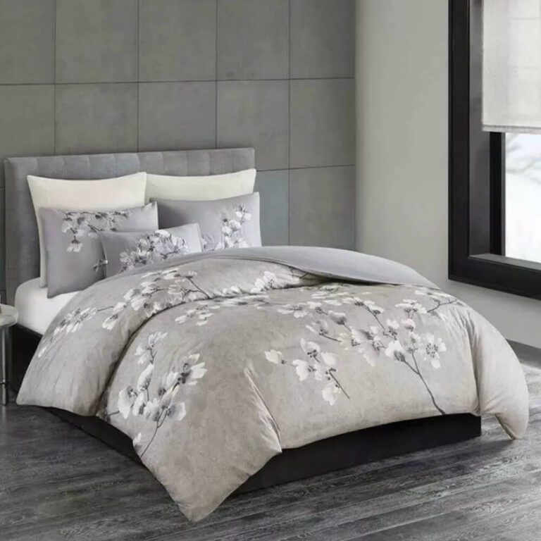Natori Sakura Blossom 3 Piece King Duvet Set Lilac