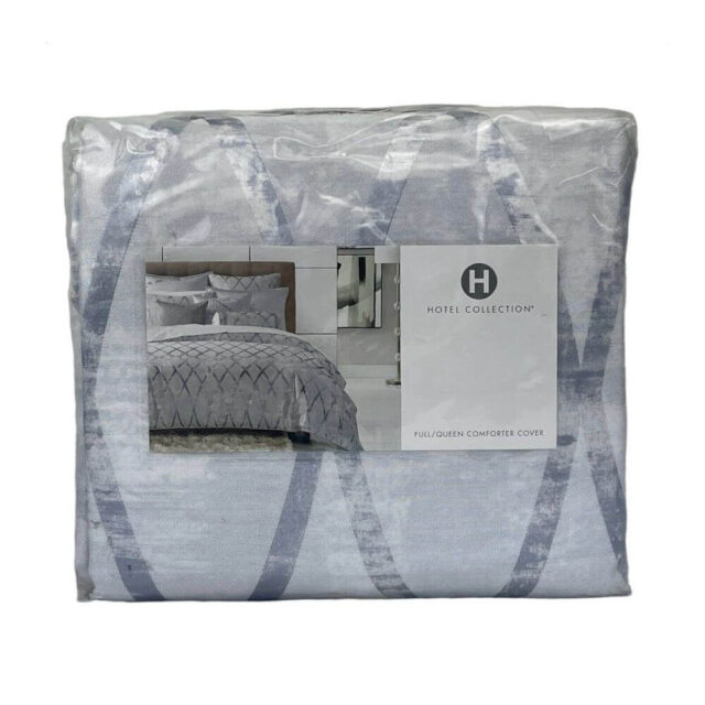Hotel Collection Dimensional Full/Queen Duvet Cover Blue