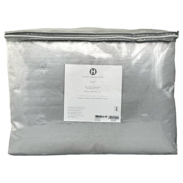 Hotel Collection Glint Full/Queen Quilted Coverlet Silver