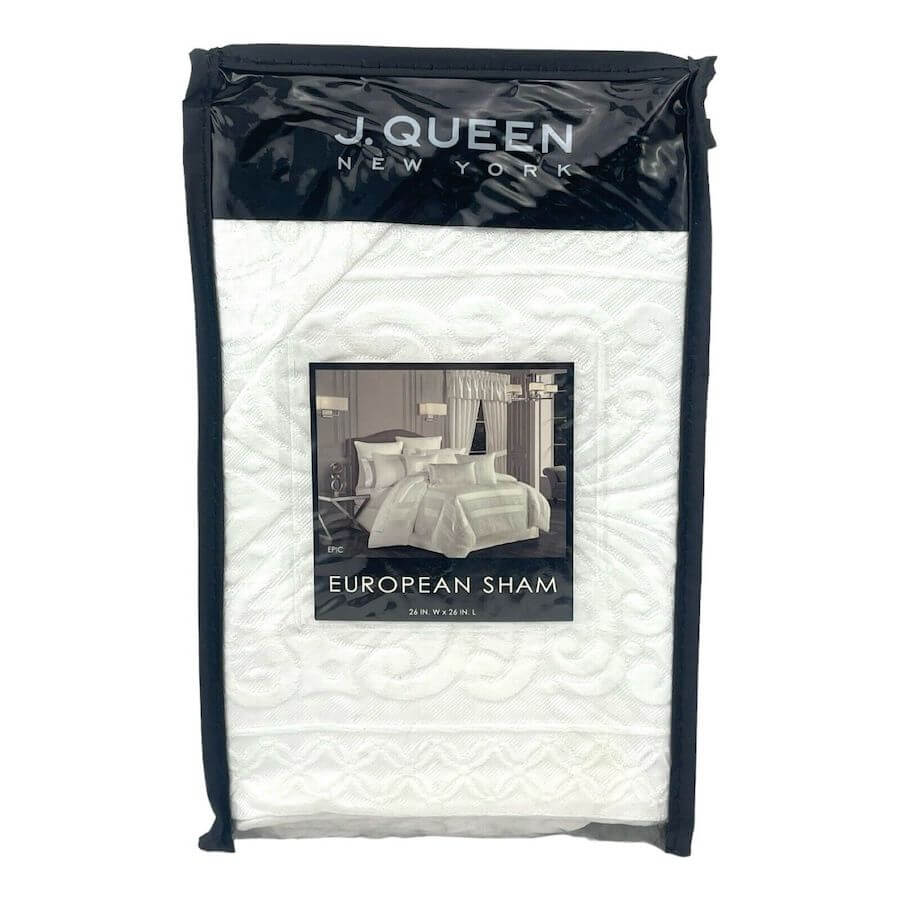 J Queen New York Epic EURO Sham White