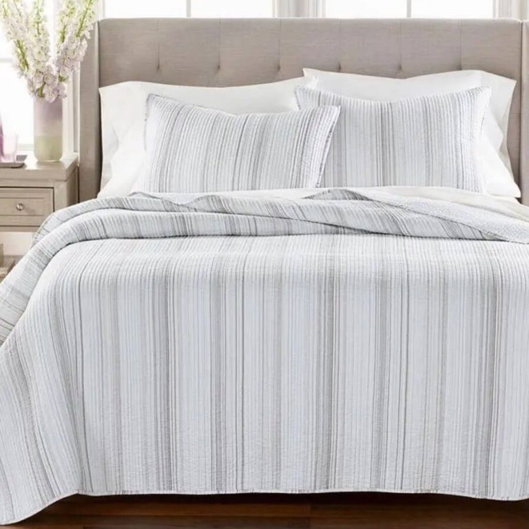 Martha Stewart Georgetown Stripe King Quilt